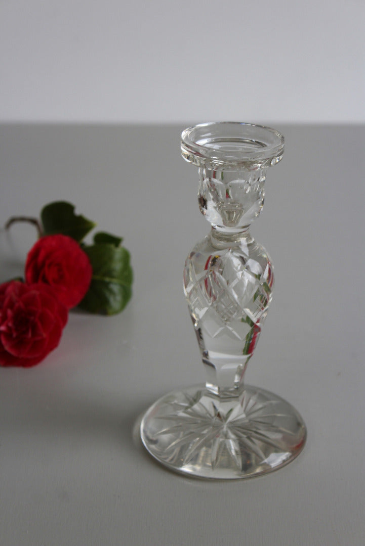 Single Cut Glass Candlestick – Kernow Furniture
