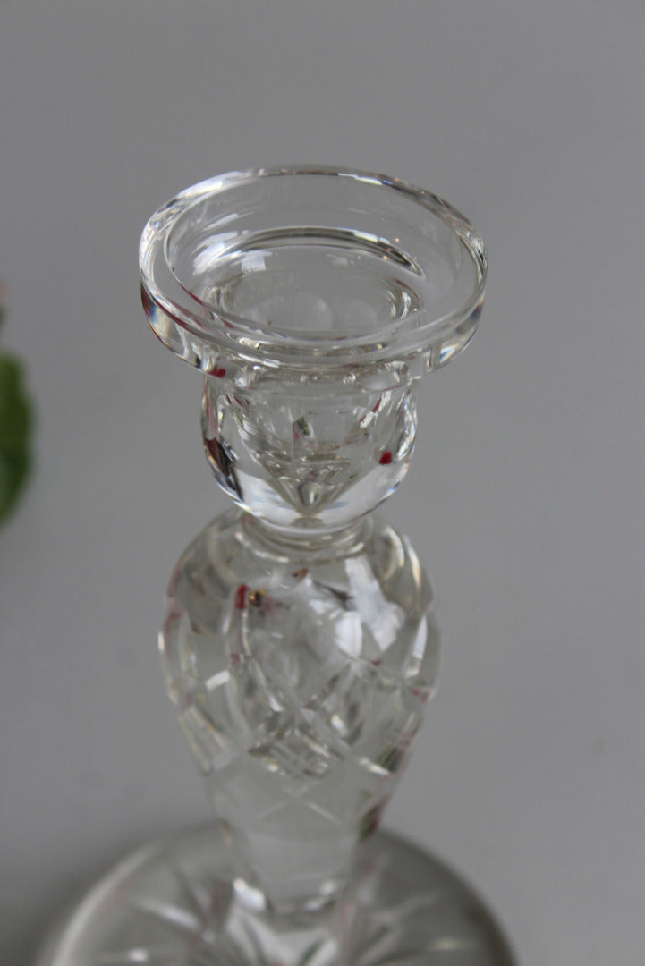 Single Cut Glass Candlestick – Kernow Furniture