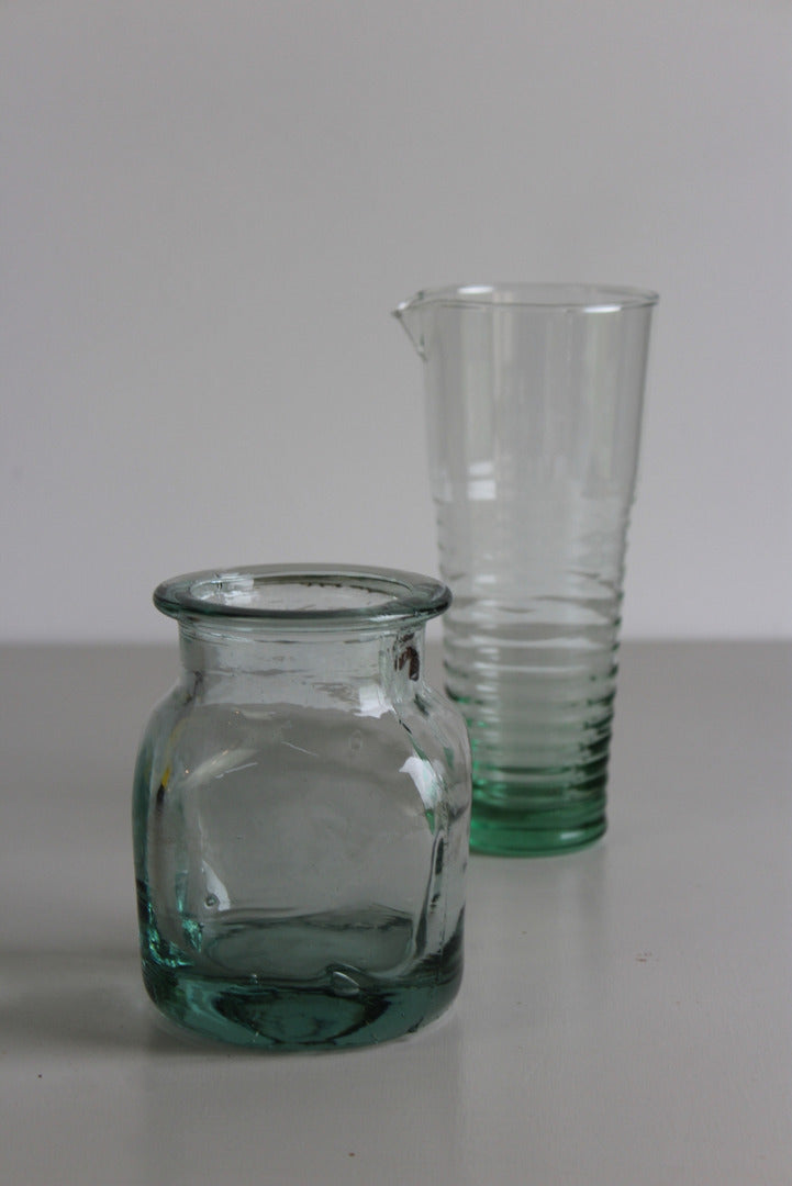 Vintage Green Glass Pot – Kernow Furniture
