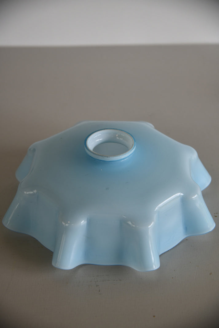 Vintage French Ceiling Pale Blue Glass Lampshade – Kernow Furniture