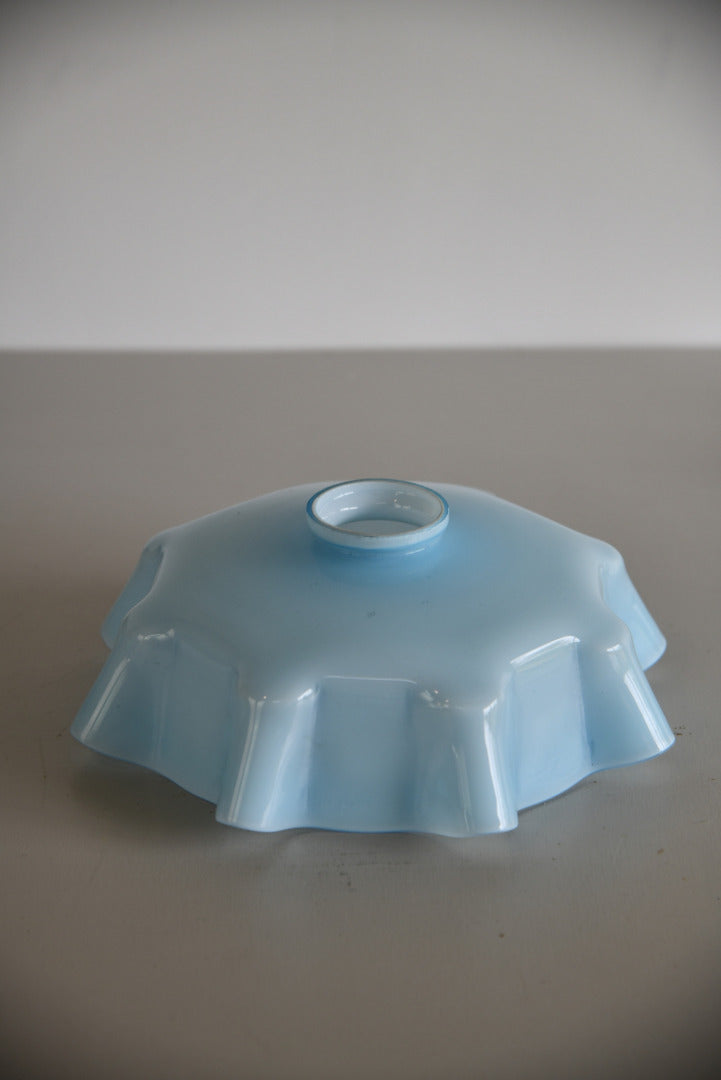 Vintage French Ceiling Pale Blue Glass Lampshade – Kernow Furniture
