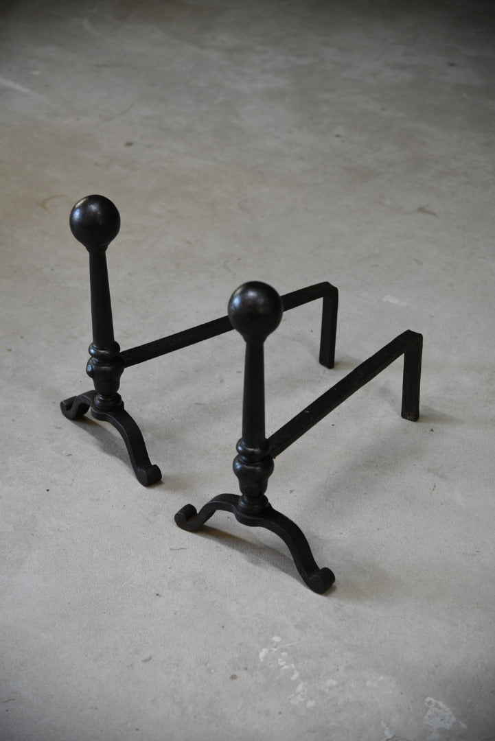 Large Cast Iron Andirons – Kernow Furniture