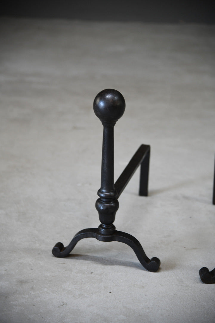 Large Cast Iron Andirons – Kernow Furniture