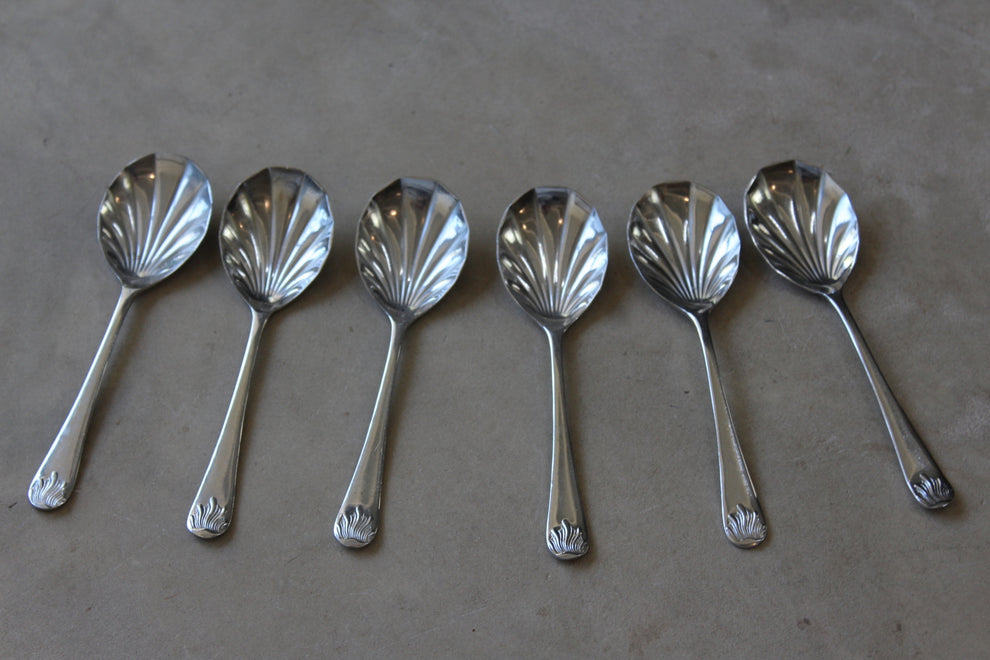 6 Vintage Shell Fruit Spoons – Kernow Furniture