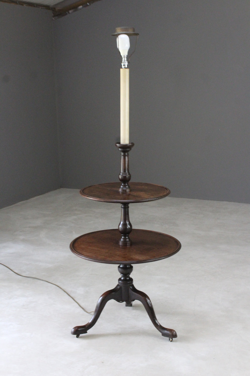 Georgian Mahogany Standard Lamp – Kernow Furniture