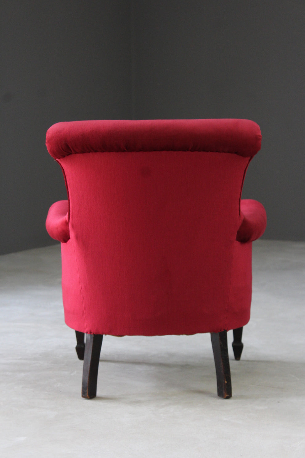 Antique Red Upholstered Armchair – Kernow Furniture